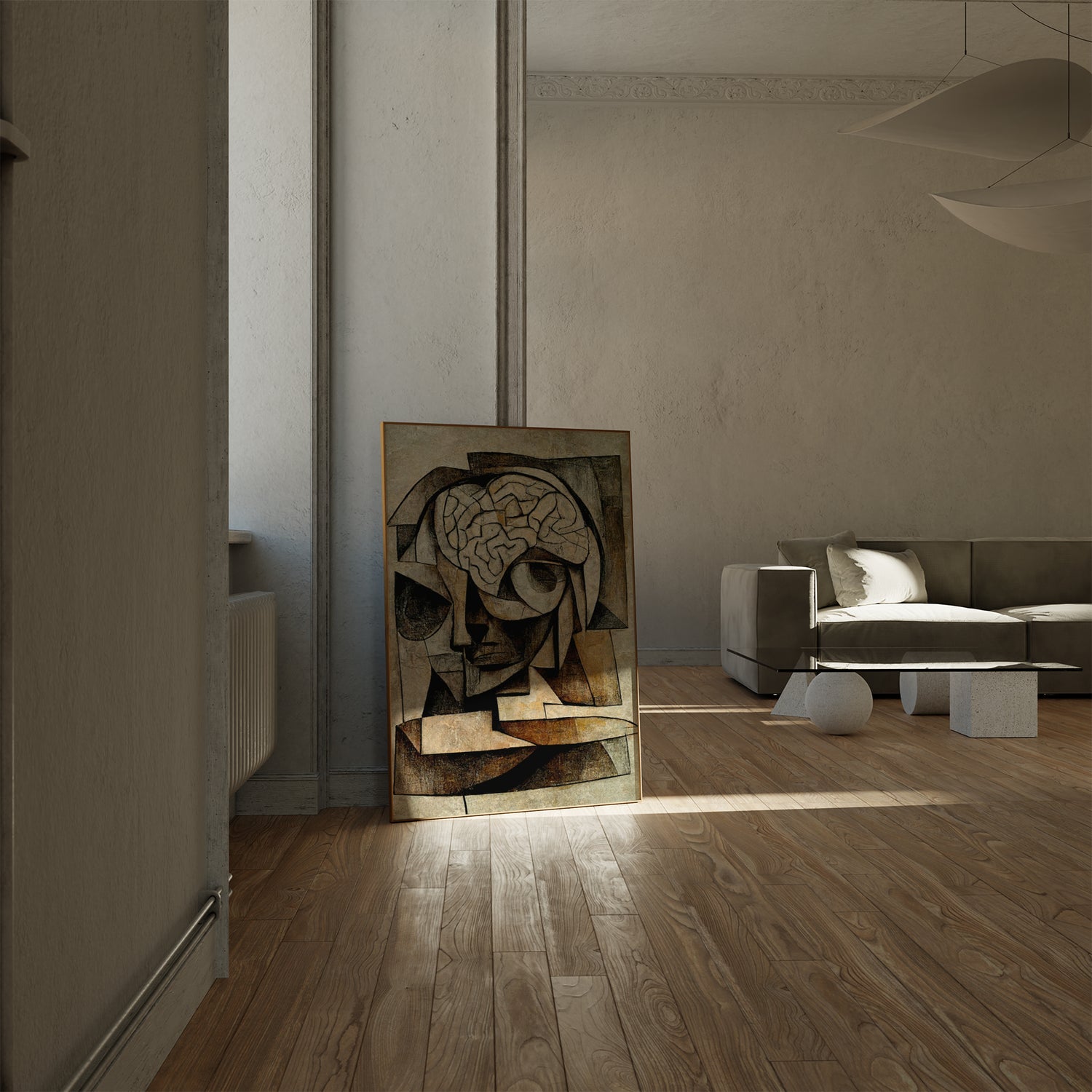 Brain anatomy Picasso style art