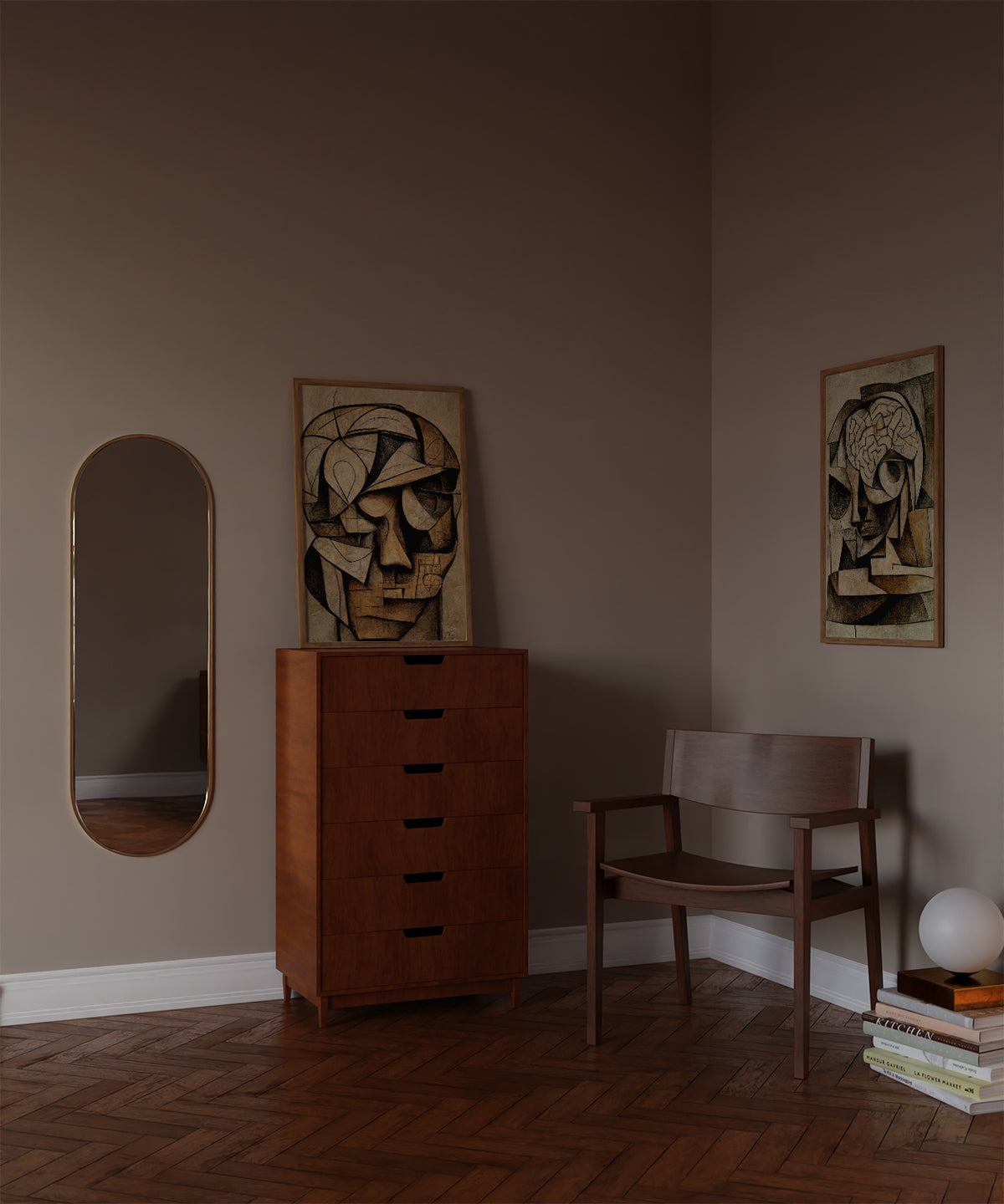 Brain anatomy Picasso style art