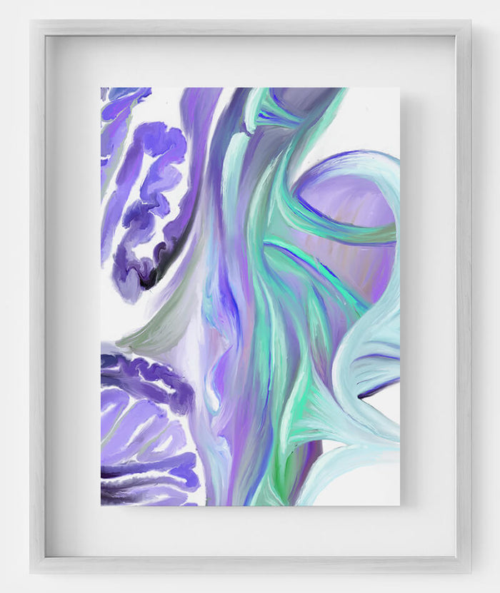 Brainstem anatomy art-cranial nerves artwork