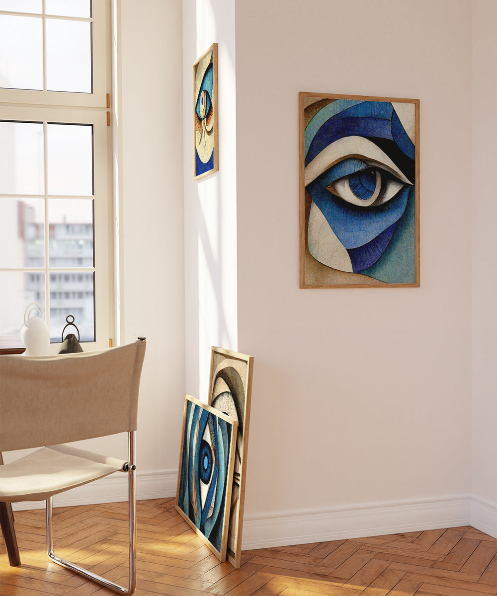 Eye Anatomy art cubism style