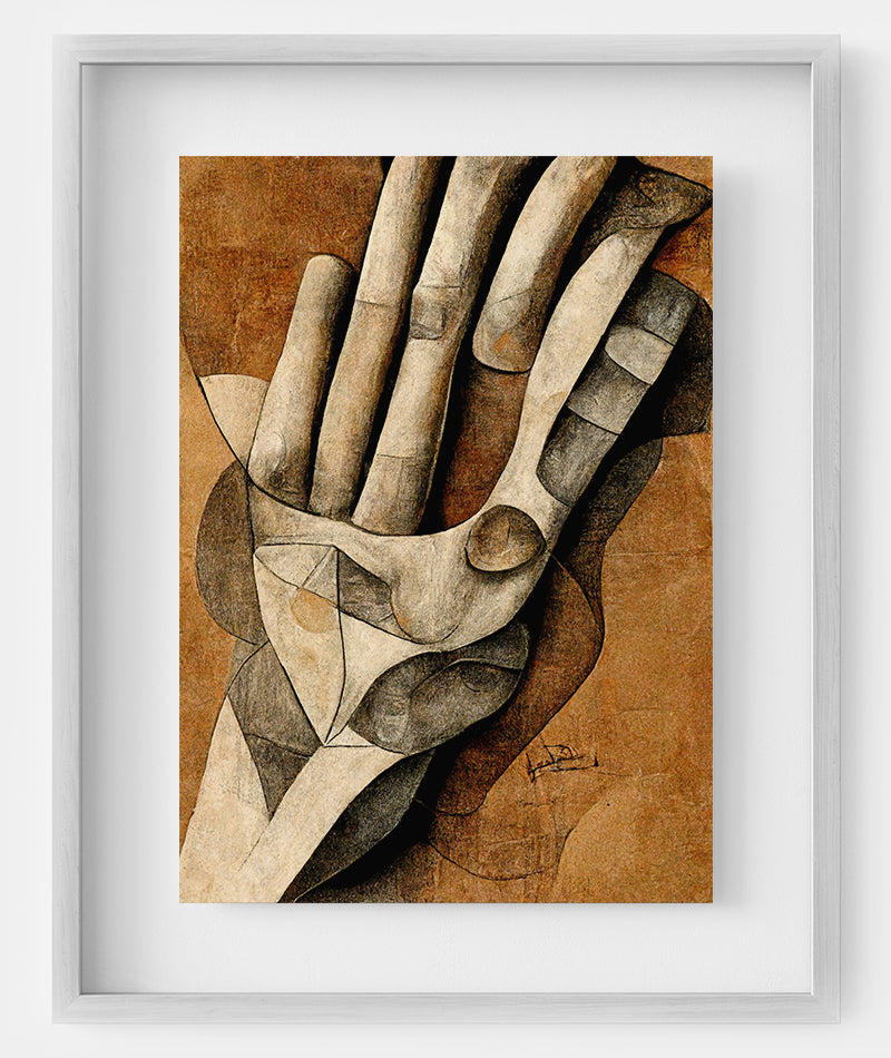 Hands anatomy Picasso style art