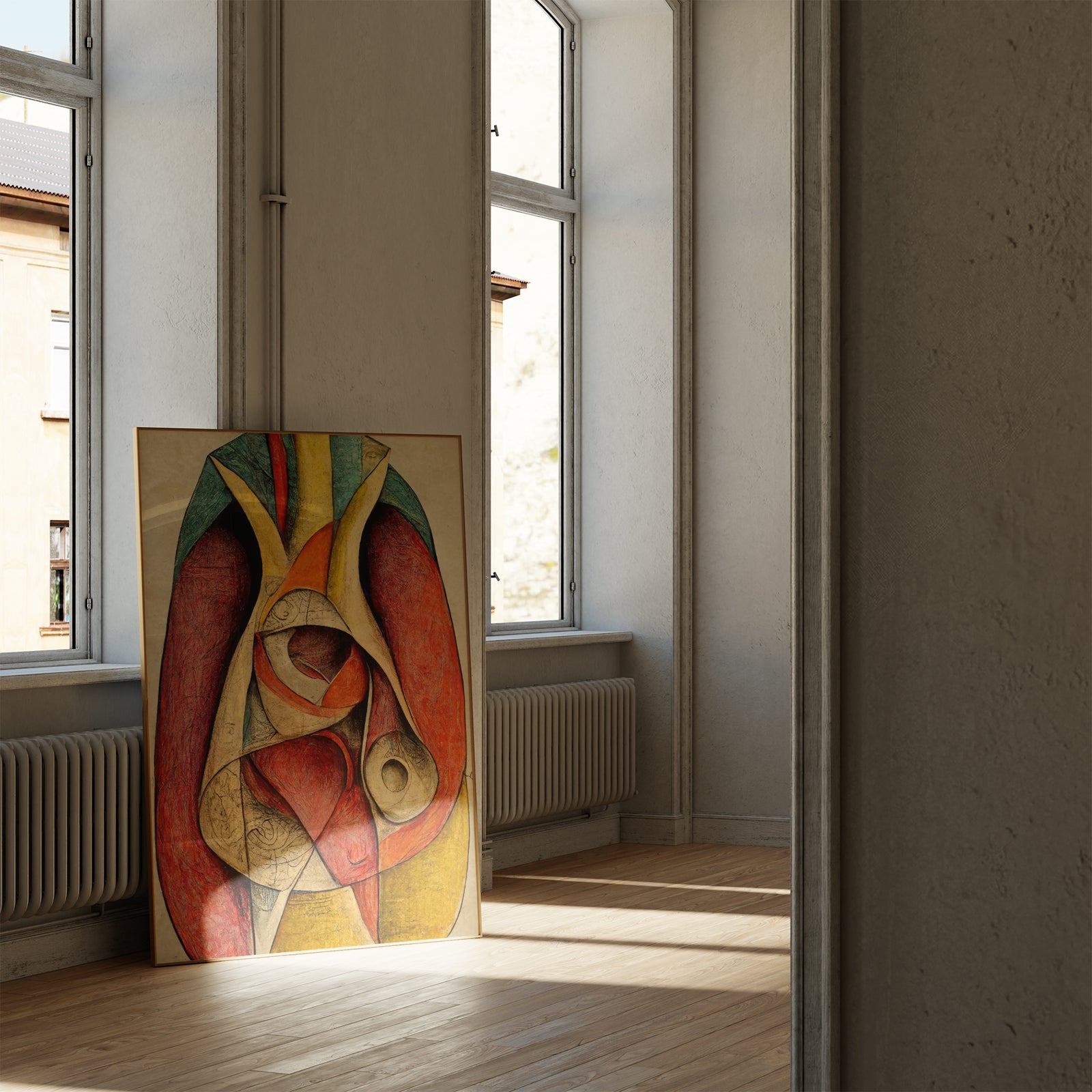 Heart anatomy Picasso art style