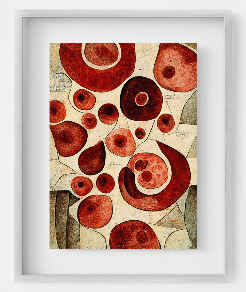 Blood cells cubism art