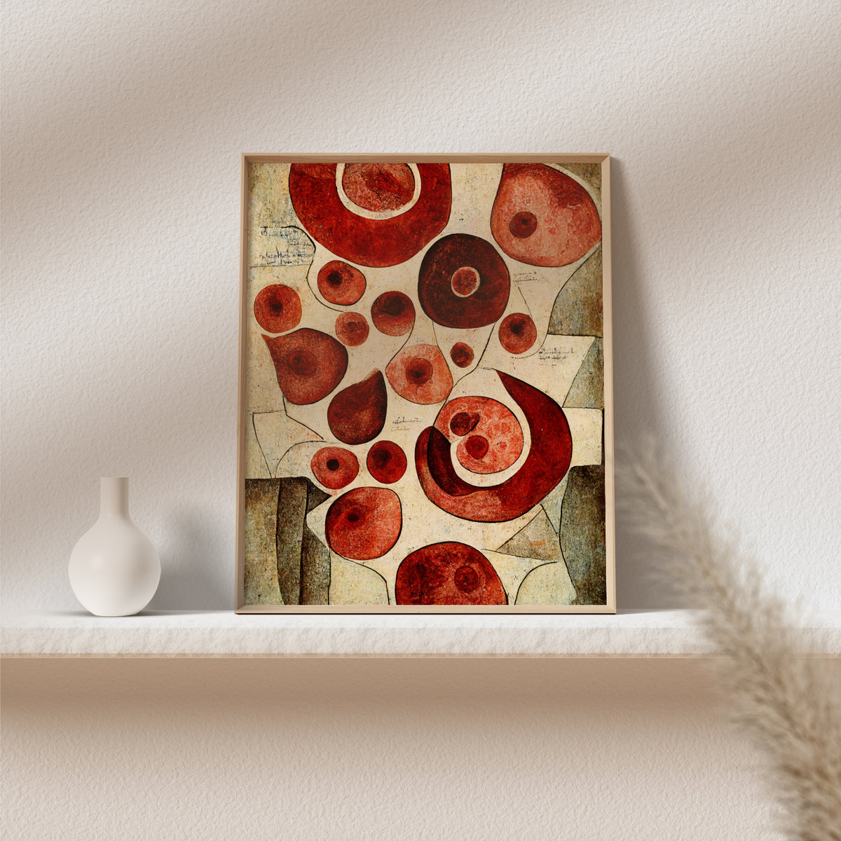 Blood cells cubism art
