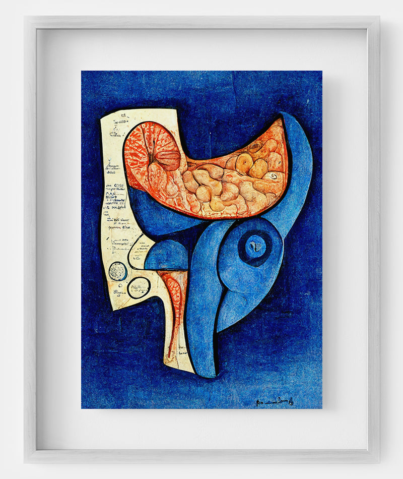 Pancreas anatomy cubism style