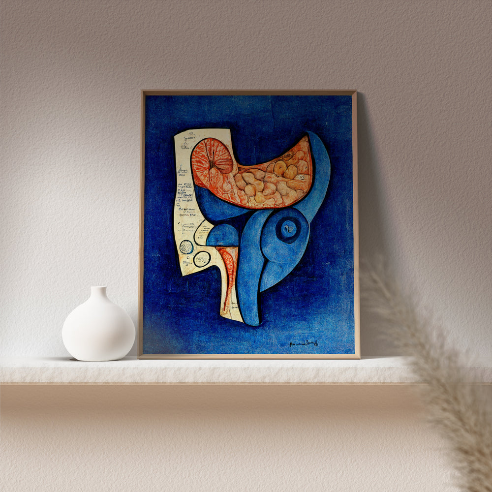 Pancreas anatomy cubism style