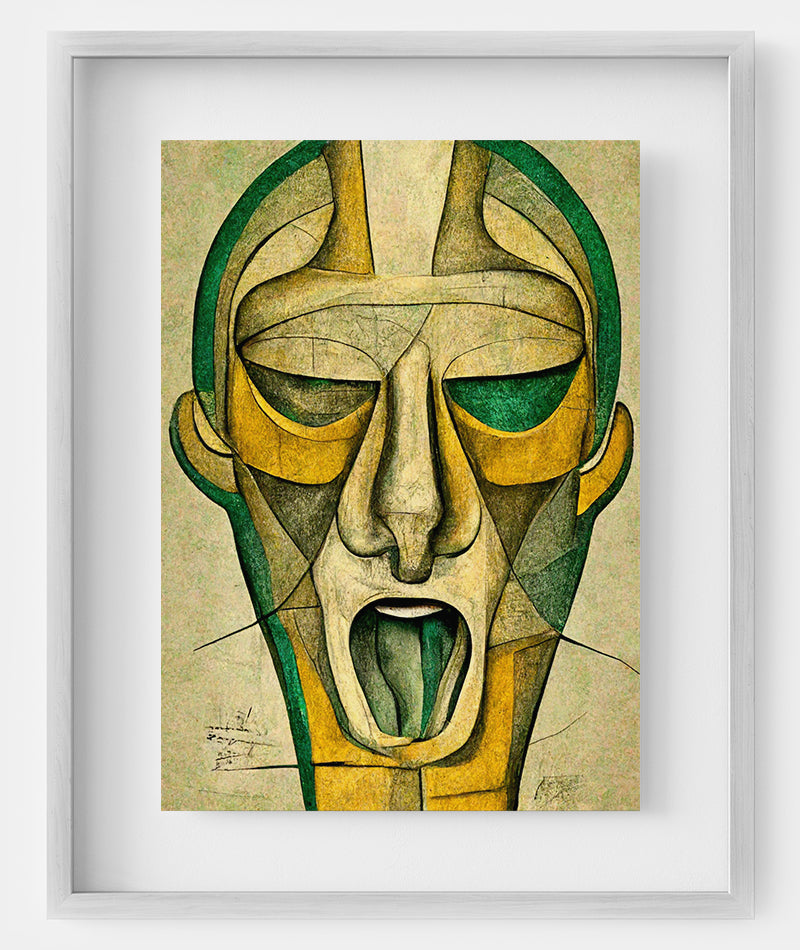 Throat anatomy art Picasso Style