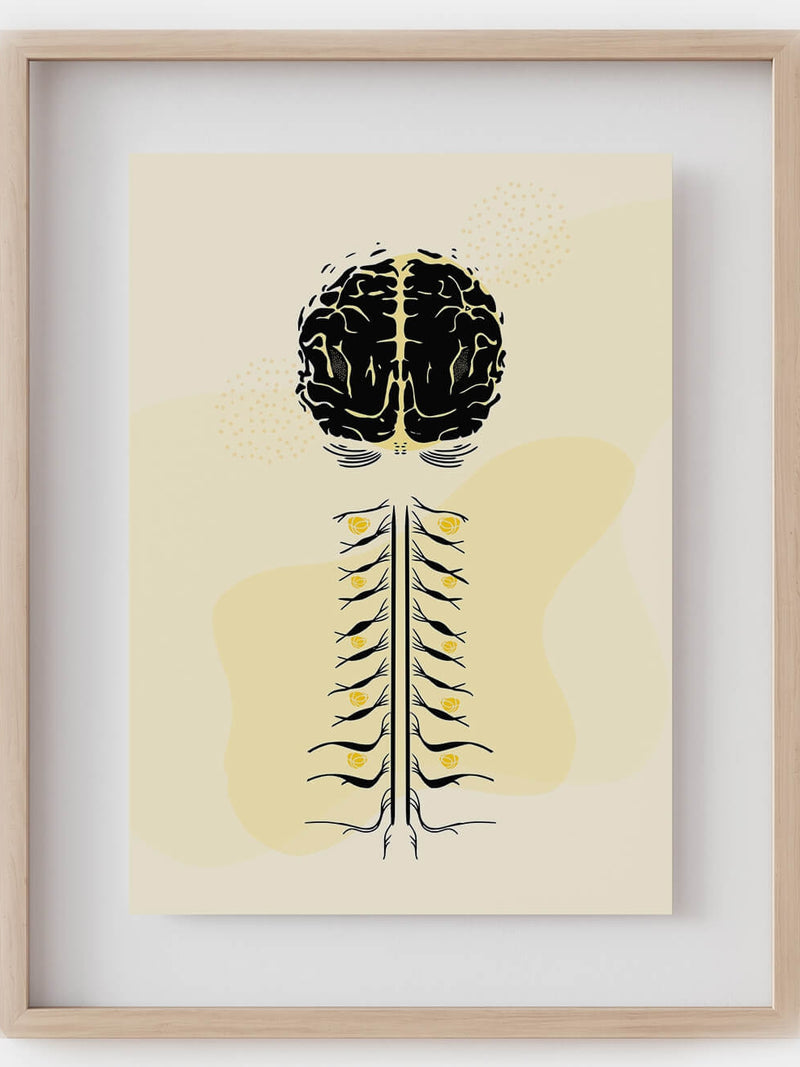 Brain line boho art