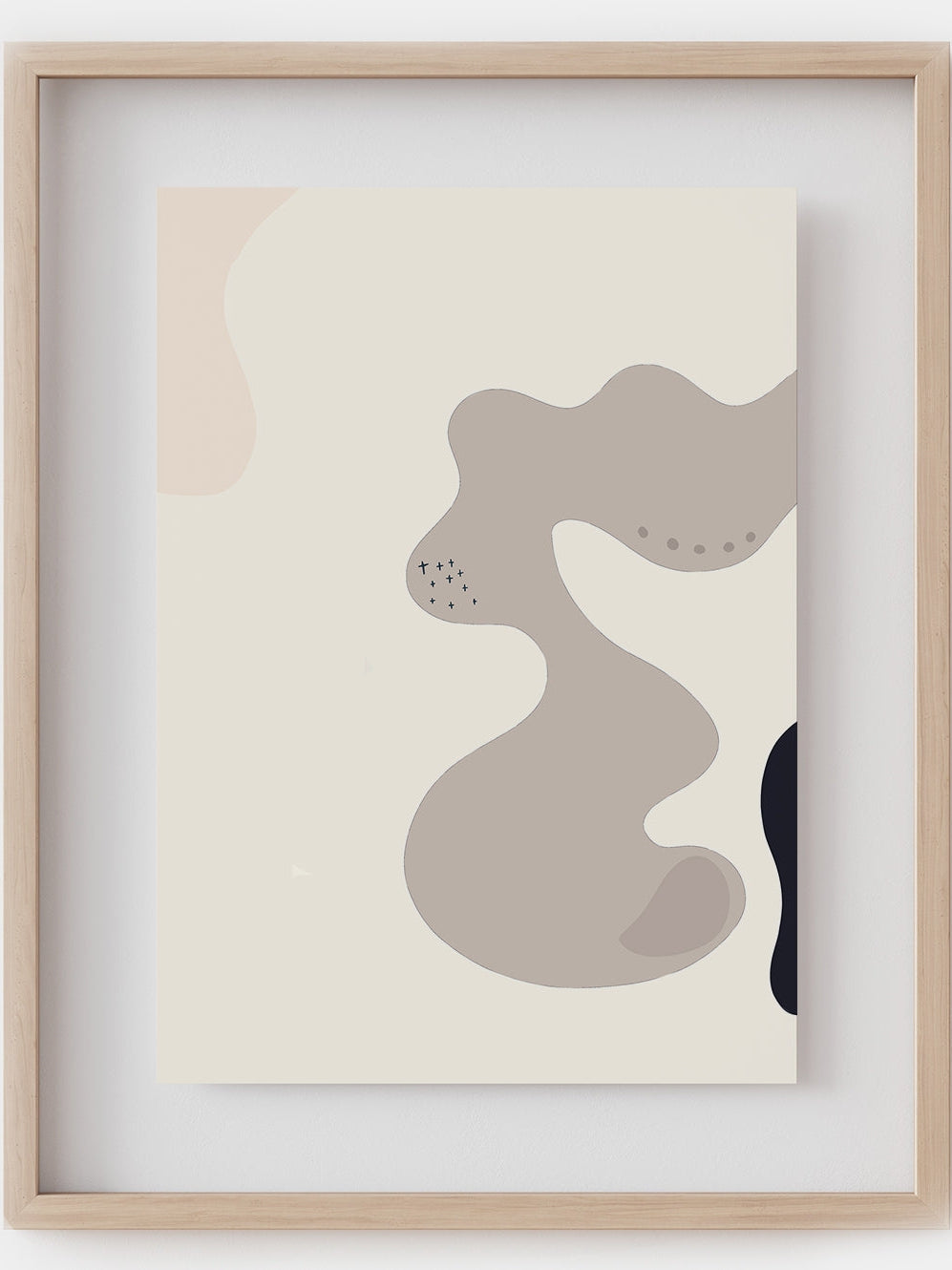 Beige colon minimalist art