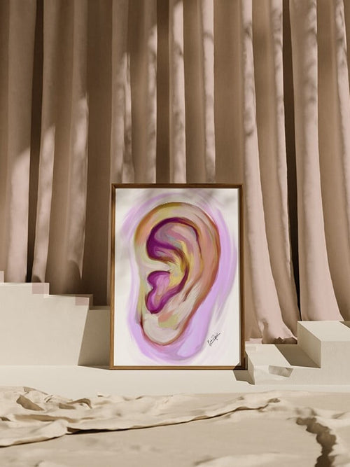 Ear anatomy artwork| ENT clinic decor