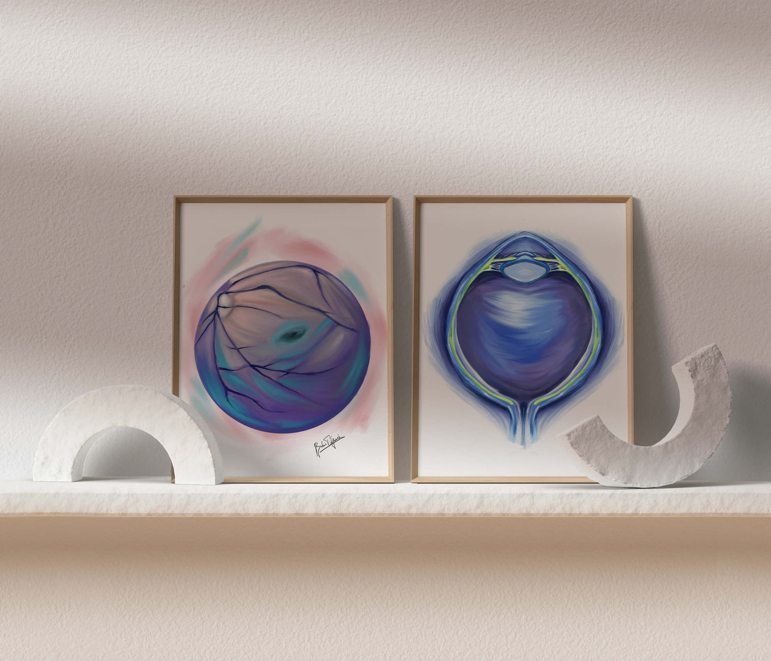 Abstract retina anatomy art| eye anatomy painting