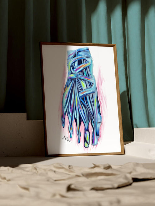 Foot anatomy art| podiatry art piece
