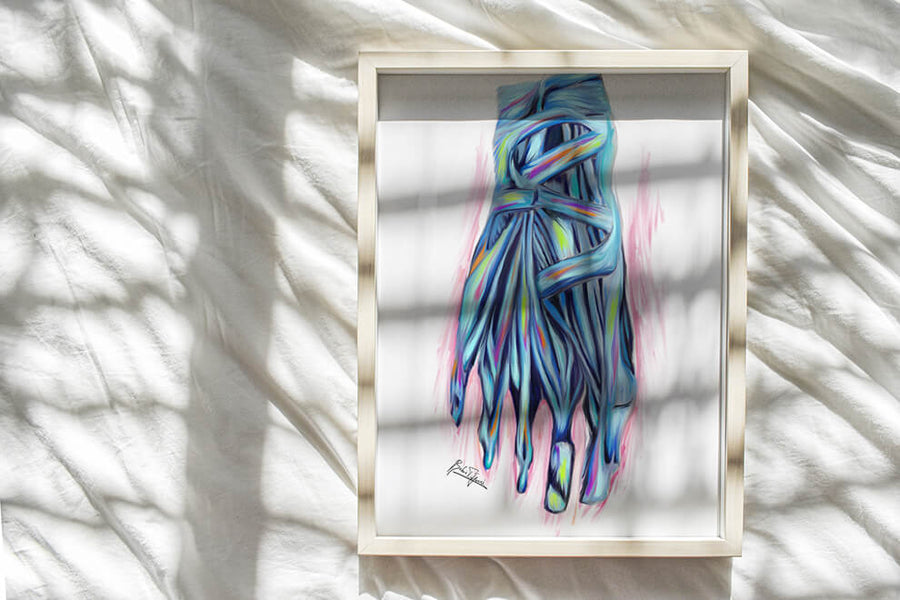 Foot anatomy art| podiatry art piece
