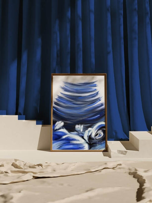 Abstract baby ultrasound art print | pregnancy gift