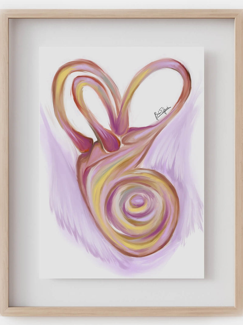 Inner ear anatomy art| ENT clinic decor