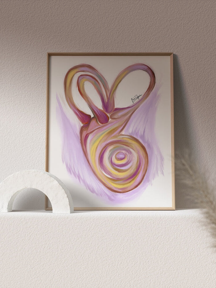 Inner ear anatomy art| ENT clinic decor