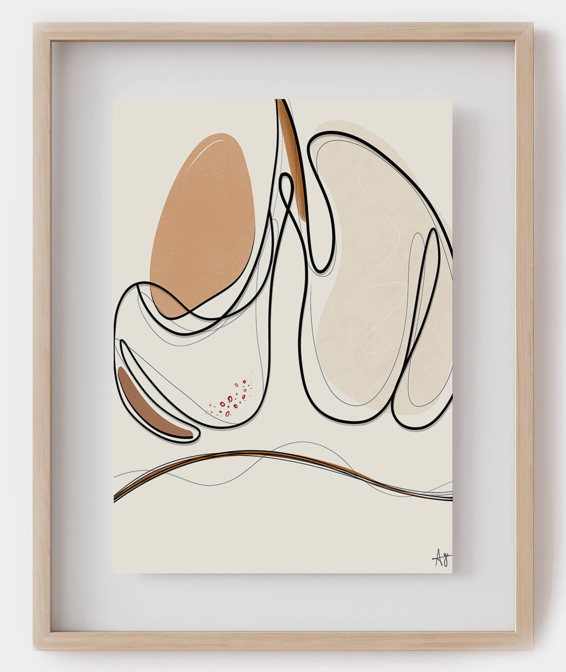 Lungs line art-pulmonary art