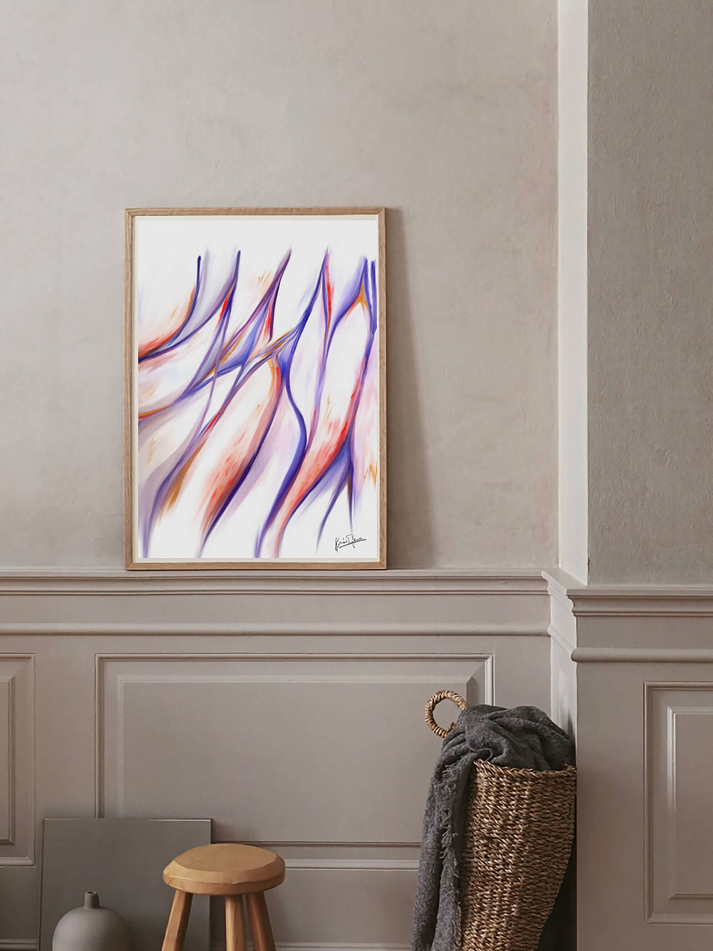 Abstract Lumbar plexus anatomy art| nerves anatomy artwork