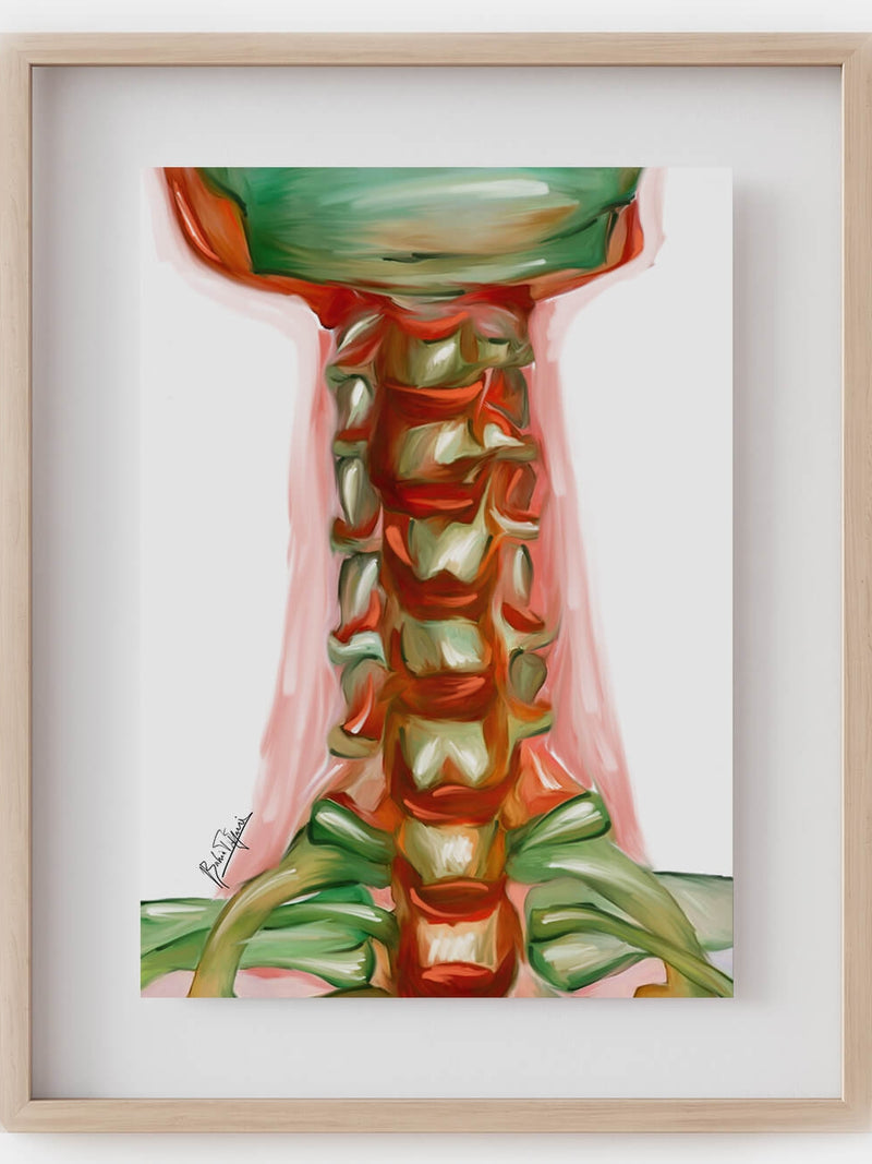 Abstract spine anatomy art | spine surgeon gift