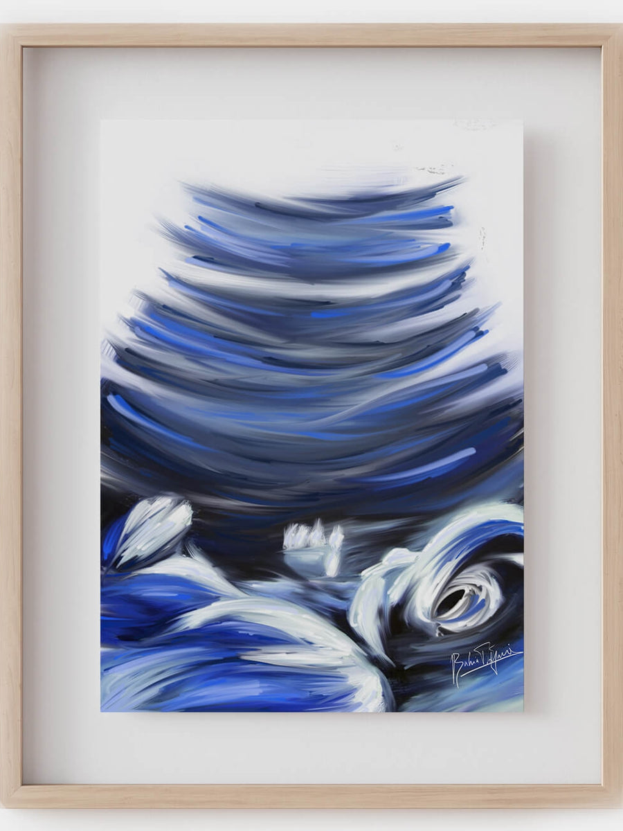 Abstract baby ultrasound art print | pregnancy gift